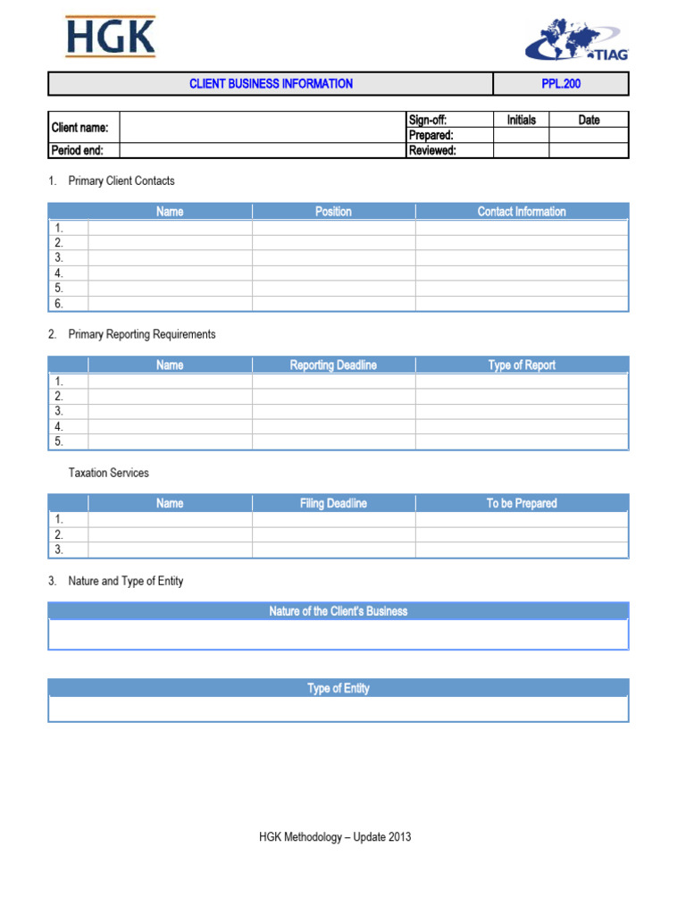 PPL 200 Client Business Information | PDF | Client (Computing ...