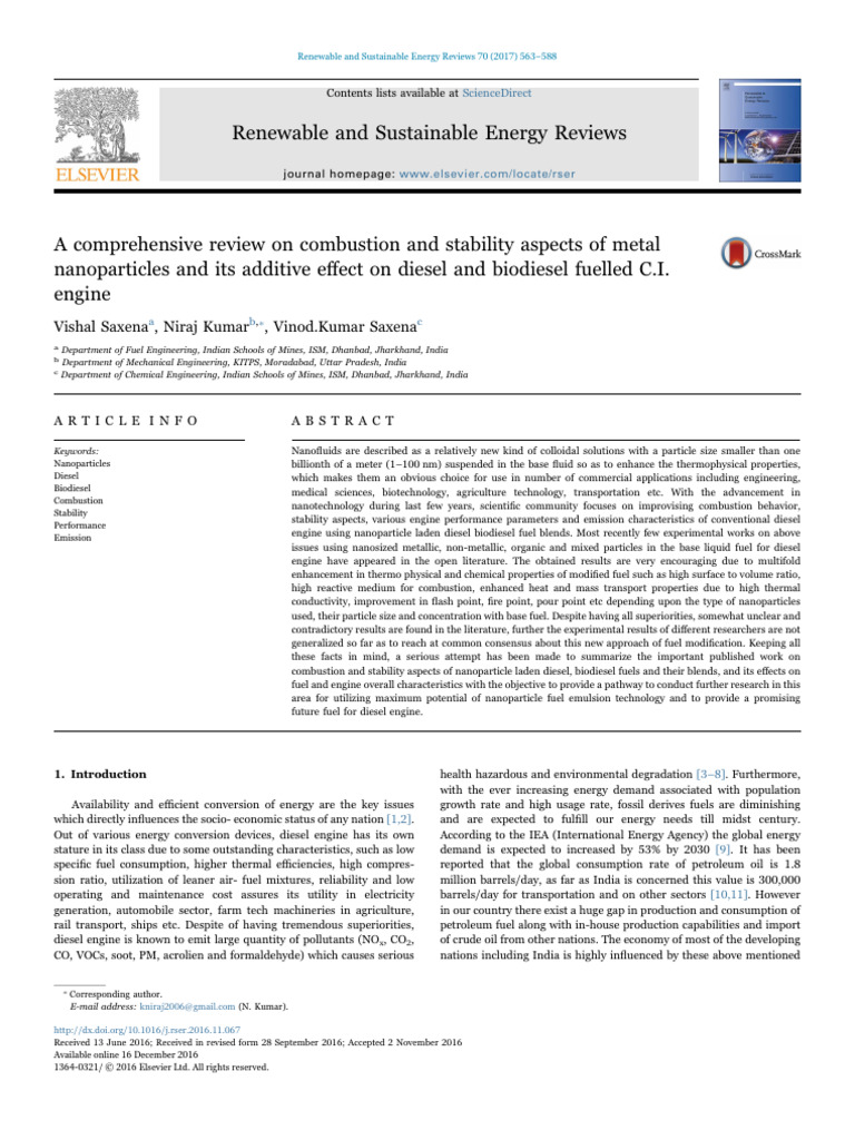 A Comprehensive Review On Combustion and Stability Aspects of Metal ...