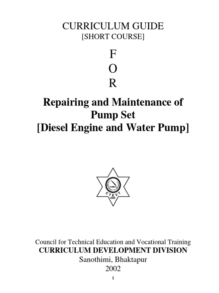 2019-08-04 - Repairing and Maintenance of Pump Set | PDF | Engines ...