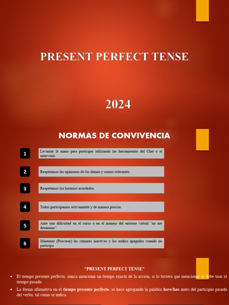 Present Perfect Tense | PDF | Perfect (Grammar) | Syntax