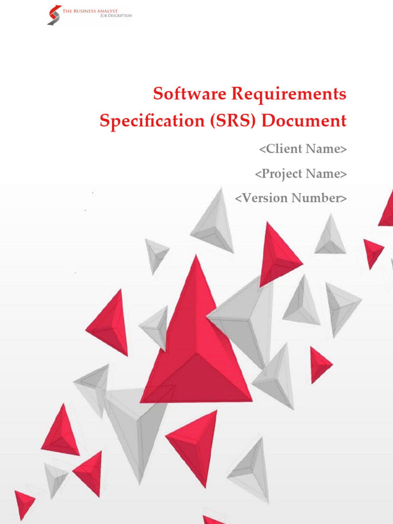 Software Requirement Specification Srs Template Pdf Disaster Recovery Specification