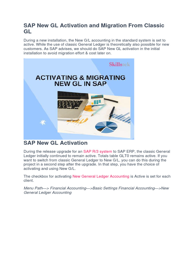 SAP New GL Activation and Migration From Classic GL | Download Free PDF ...