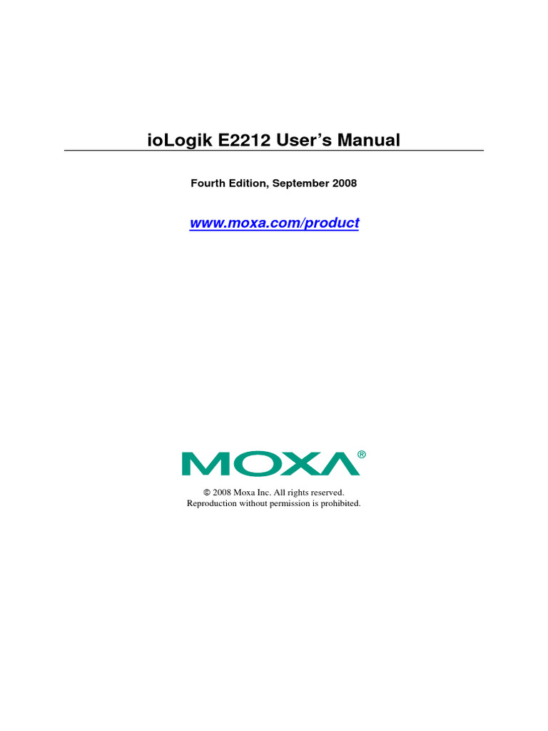 Iologik E2212 Users Manual v4 | PDF | Computer Network | Input/Output