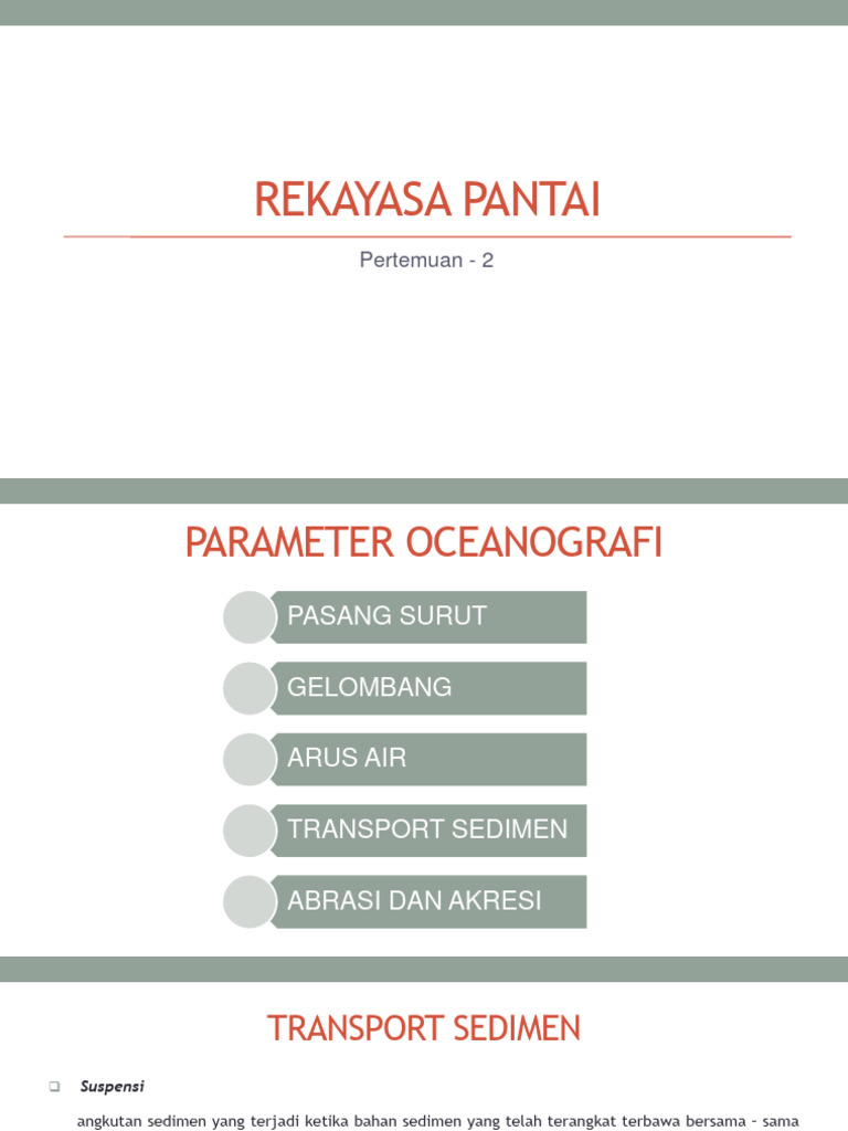 Rekayasa Pantai - Pertemuan 2 | PDF