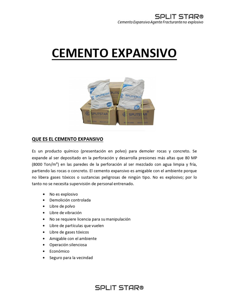 Cemento Expansivo | PDF | Cemento | Hormigón