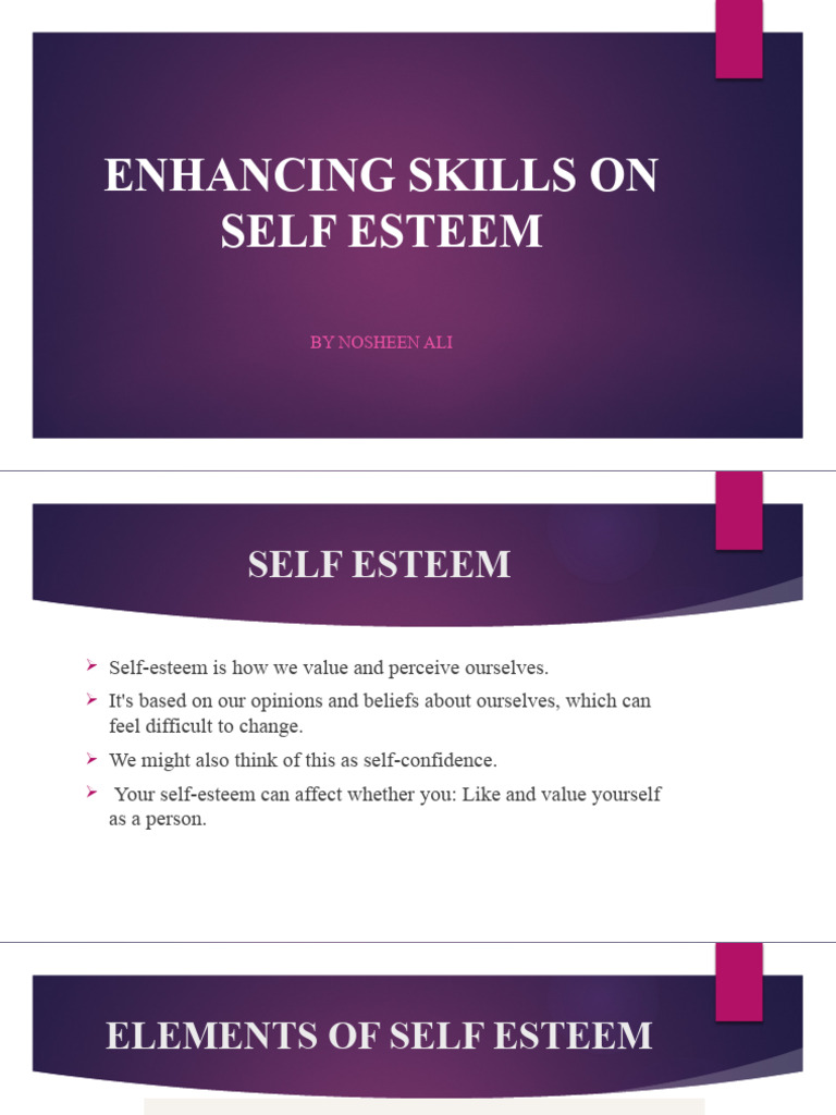 Enhancing Skills On Self Esteem | PDF | Lifestyle