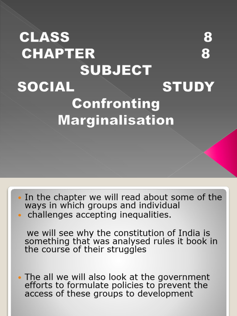CH 8. Confronting Marginalisation 2 | PDF | Dalit | Social Exclusion