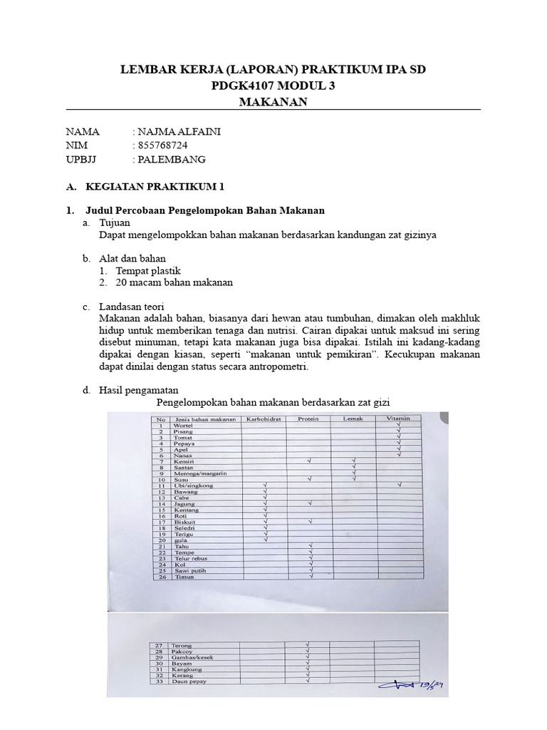 Lembar Kerja Ipa Modul 3 | PDF