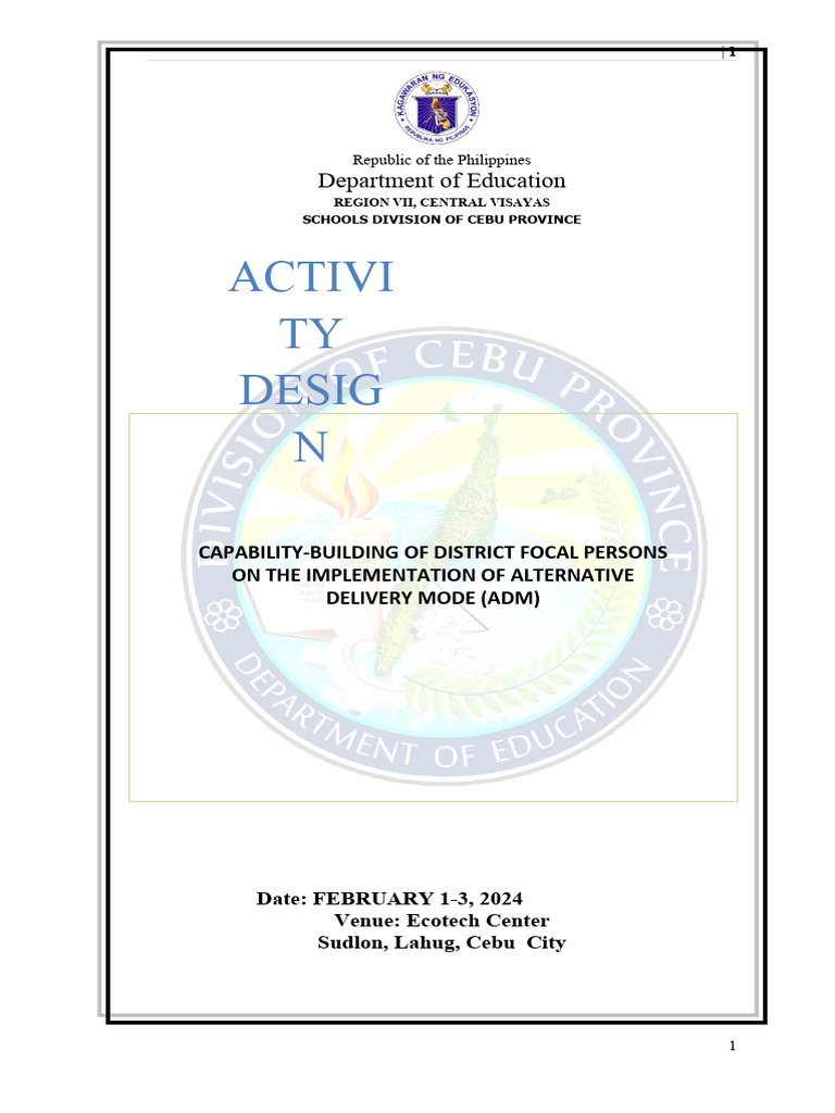 ADM Activity Design | PDF