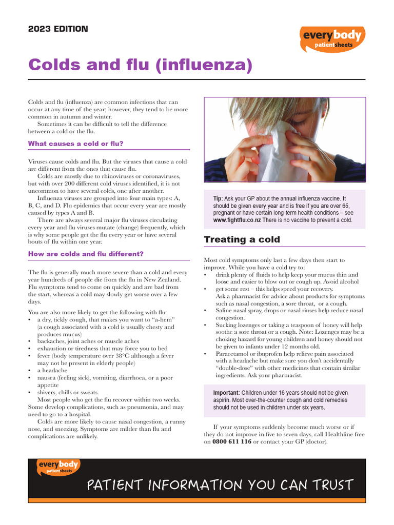 Colds & Flu 2023 | PDF | Influenza | Common Cold