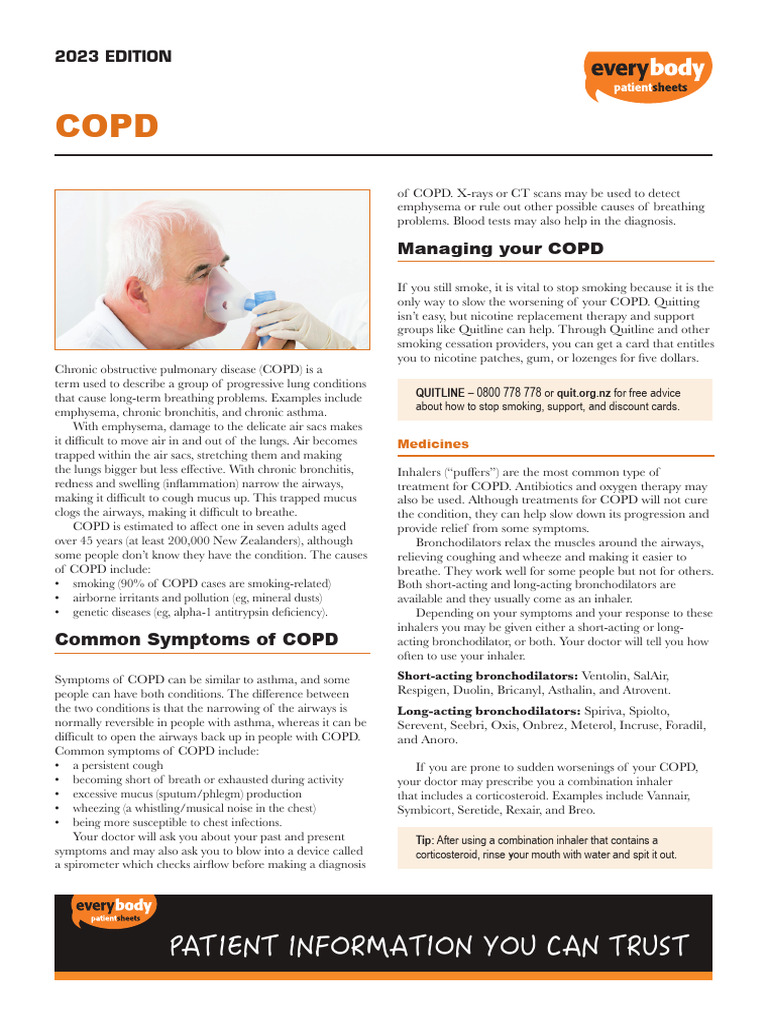 Copd 2023 | PDF | Chronic Obstructive Pulmonary Disease | Bronchitis