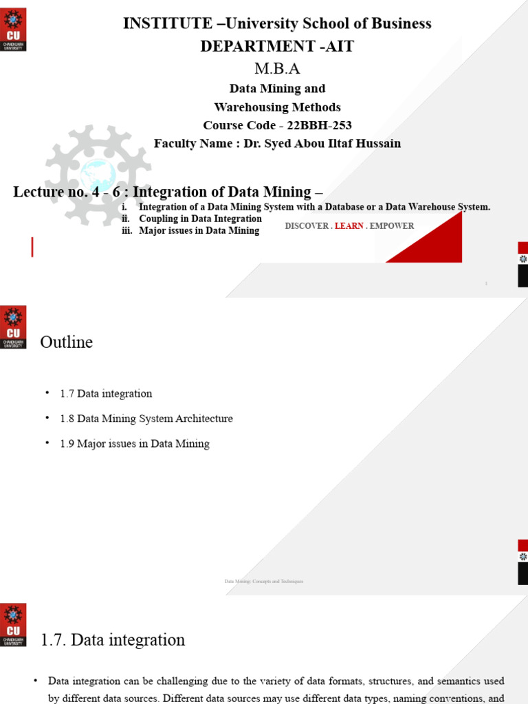 Lecture 4 - 6 | Download Free PDF | Data Mining | Data Warehouse