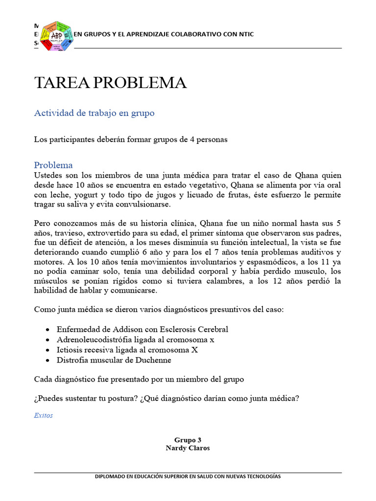 Abp - Caso Qhana Grupo 3 | PDF | Medicina | Causas de la muerte