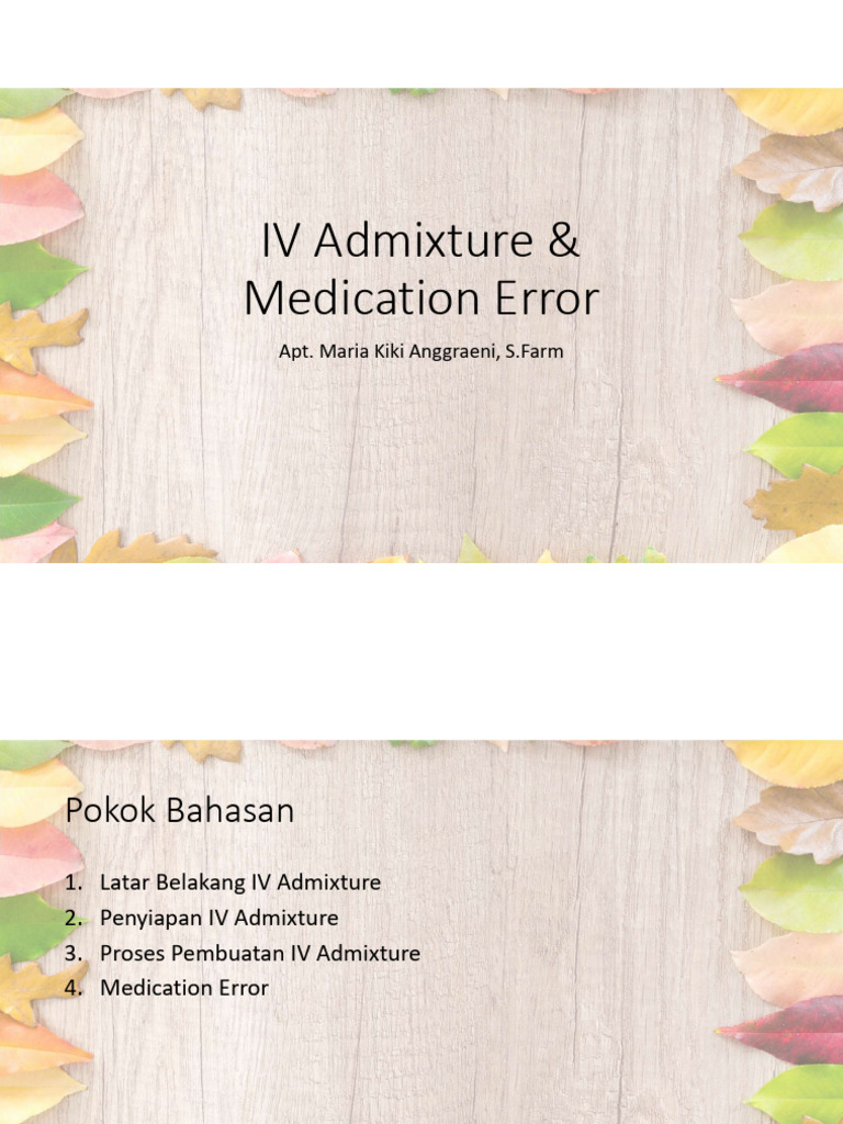 IV Admixture Dan ME | PDF | Sains & Matematika