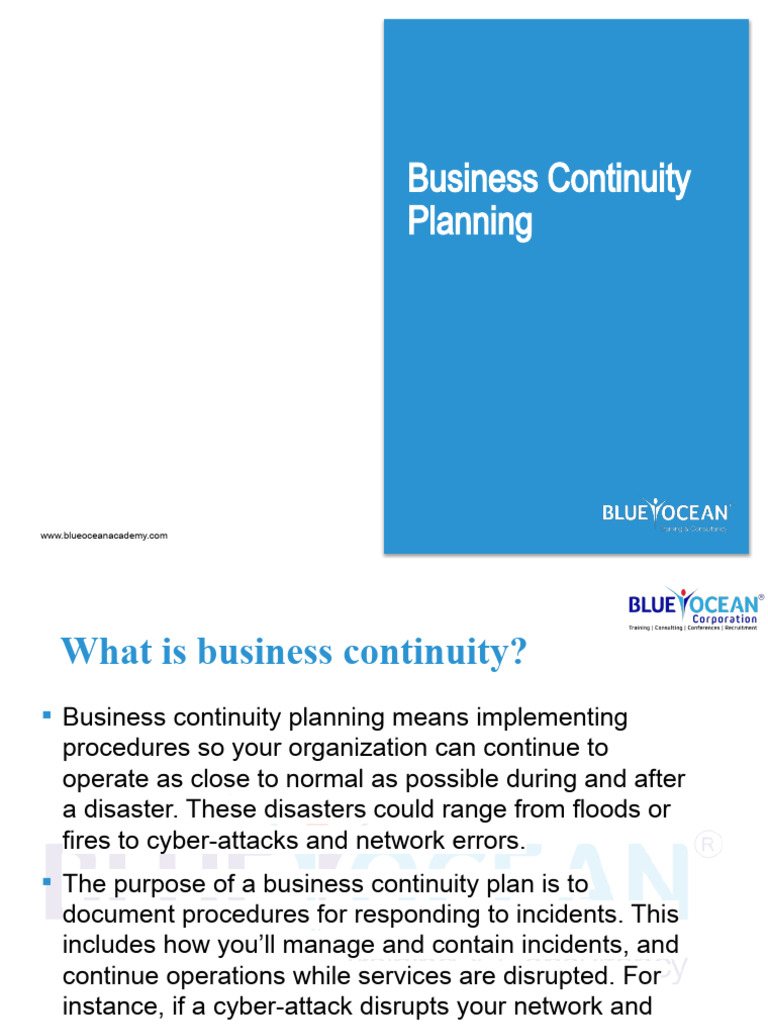Business Continuity | PDF | Risk Management | Emergency Management