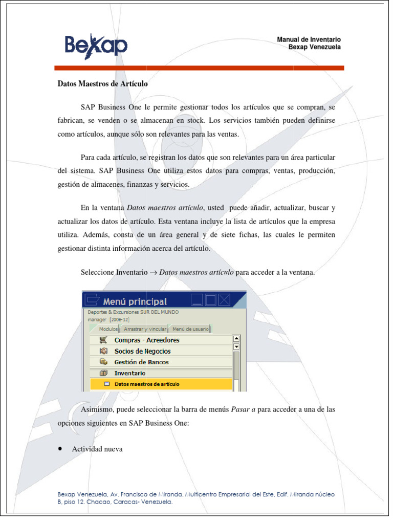 Manual de Inventario Sap | PDF | Venezuela | Factura
