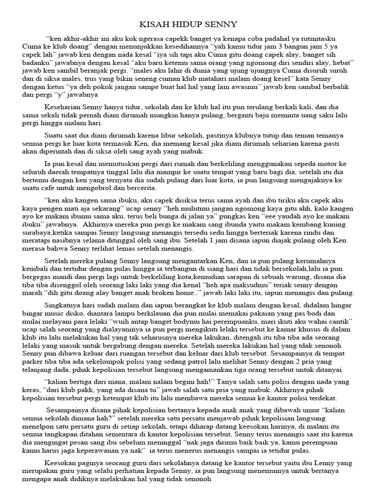Kehidupan Kelam Senny | PDF