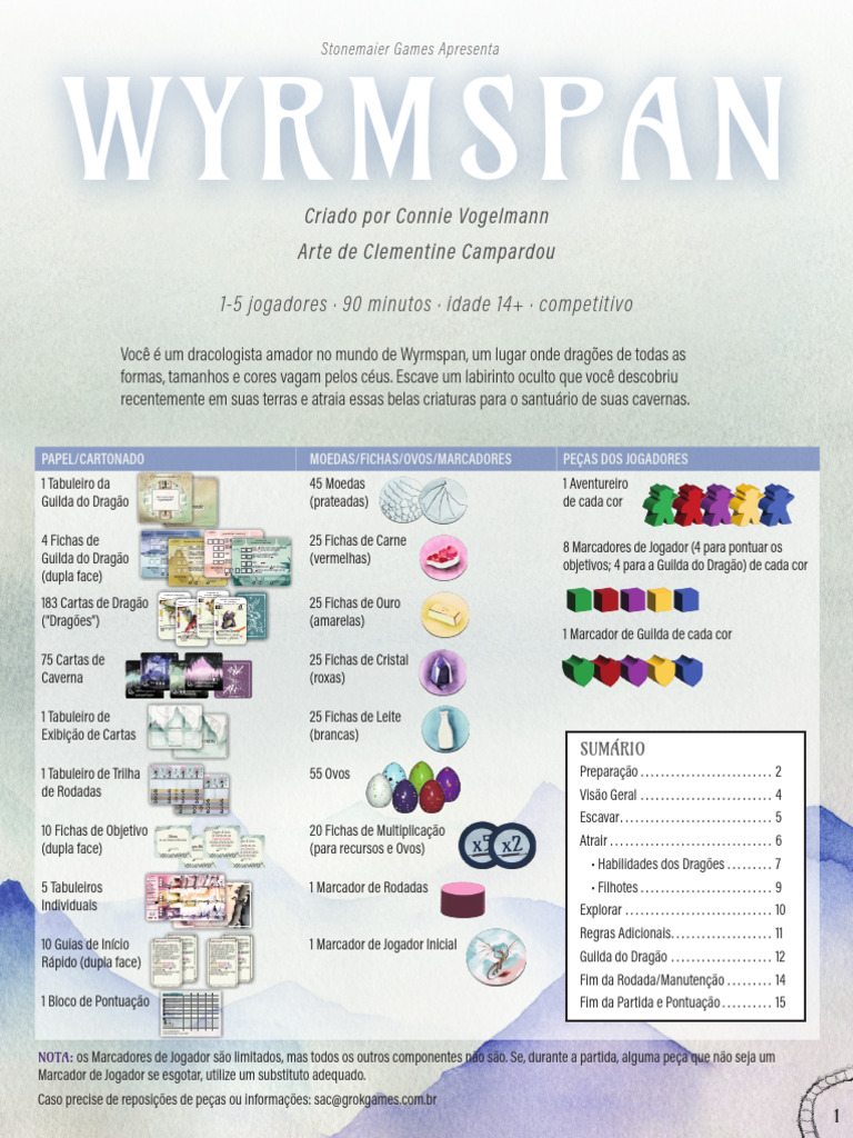 Wyrmspan Wyrmspan Regras PT BR 260945 | PDF | Dragão