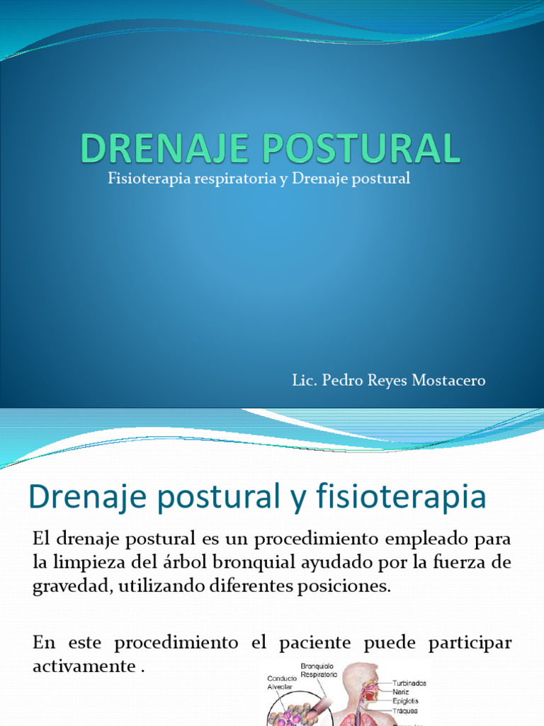 Tema 08 - Drenaje Postural - B | PDF | Tos | Especialidades Medicas