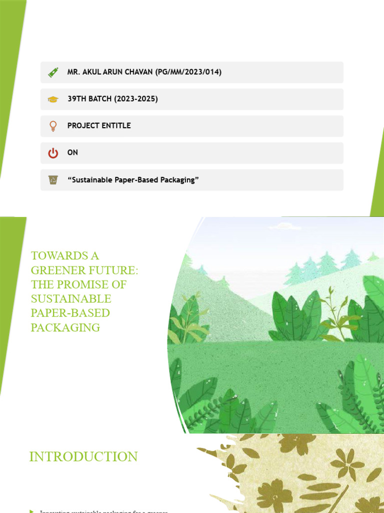 Towards A Greener Future | PDF | Paper | Pulp (Paper)