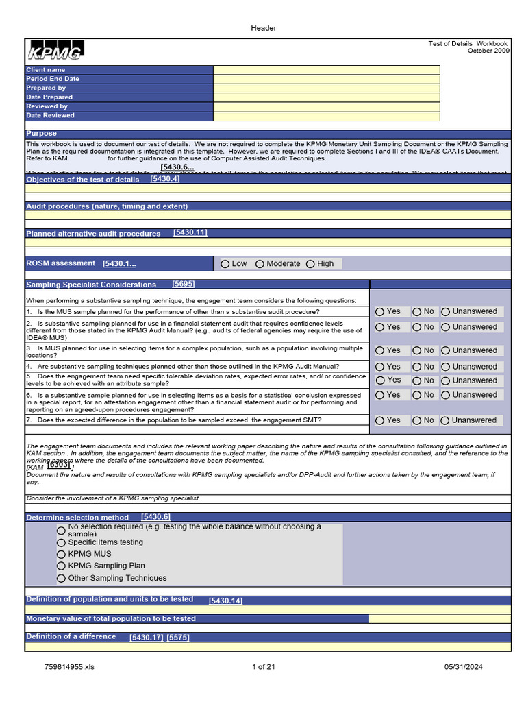 pl888226 Tod Inventory Cutoff | PDF | Audit | Sampling (Statistics)
