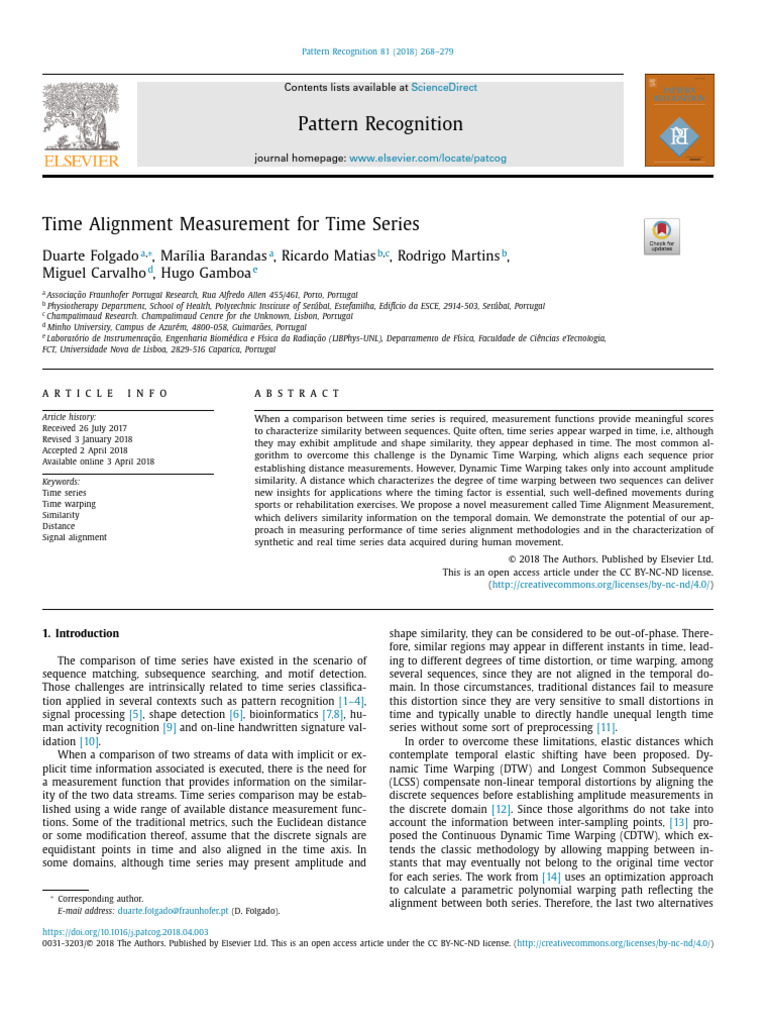 Time Alignment Measurement For Time Series | PDF | Applied Mathematics ...