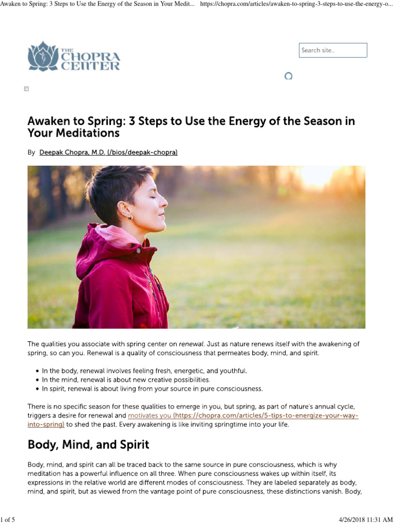 Awaken To Spring - 3 Steps To Use The Energy of The Season in Your ...