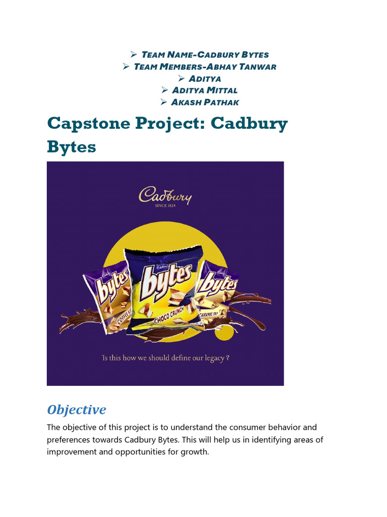 Cadbury Bytes Capstone Phase-2 Presentation | PDF | Supermarket ...