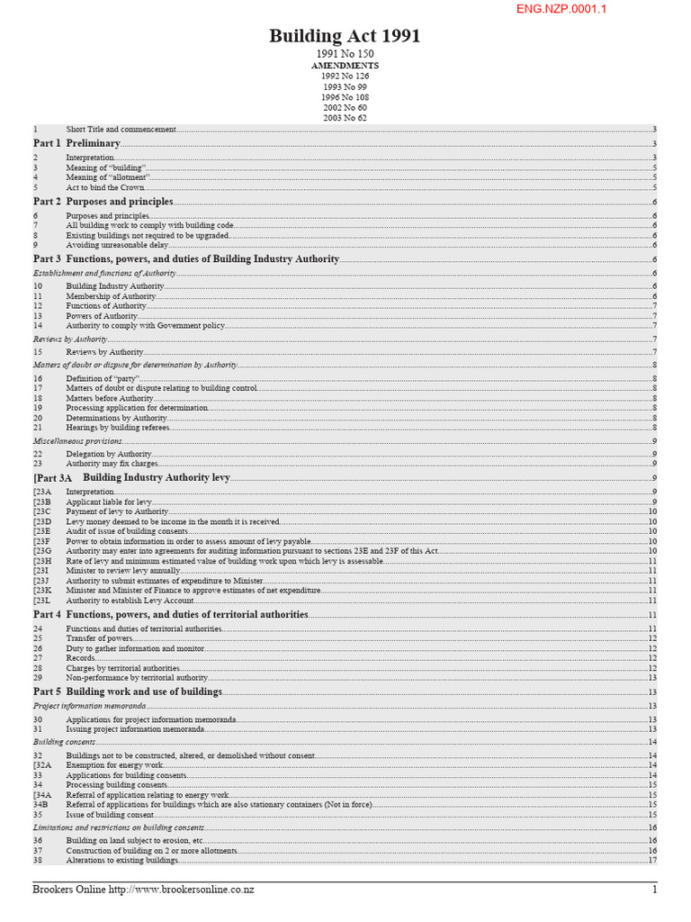 Building Act 1991 | PDF | Taxes | Legal Liability
