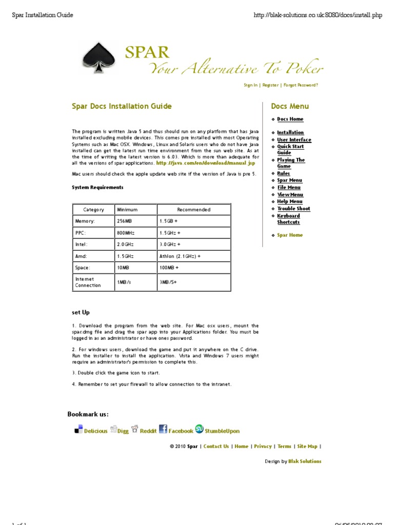 Spar Manual | PDF | Installation (Computer Programs) | Login