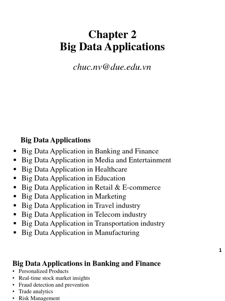Chapter#02 BigDataApplication | Download Free PDF | Big Data | E Commerce