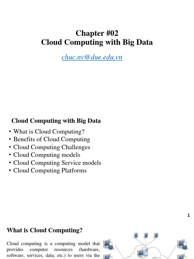 Chapter#03 - CloudComputing Big Data | PDF | Cloud Computing | Software As A Service