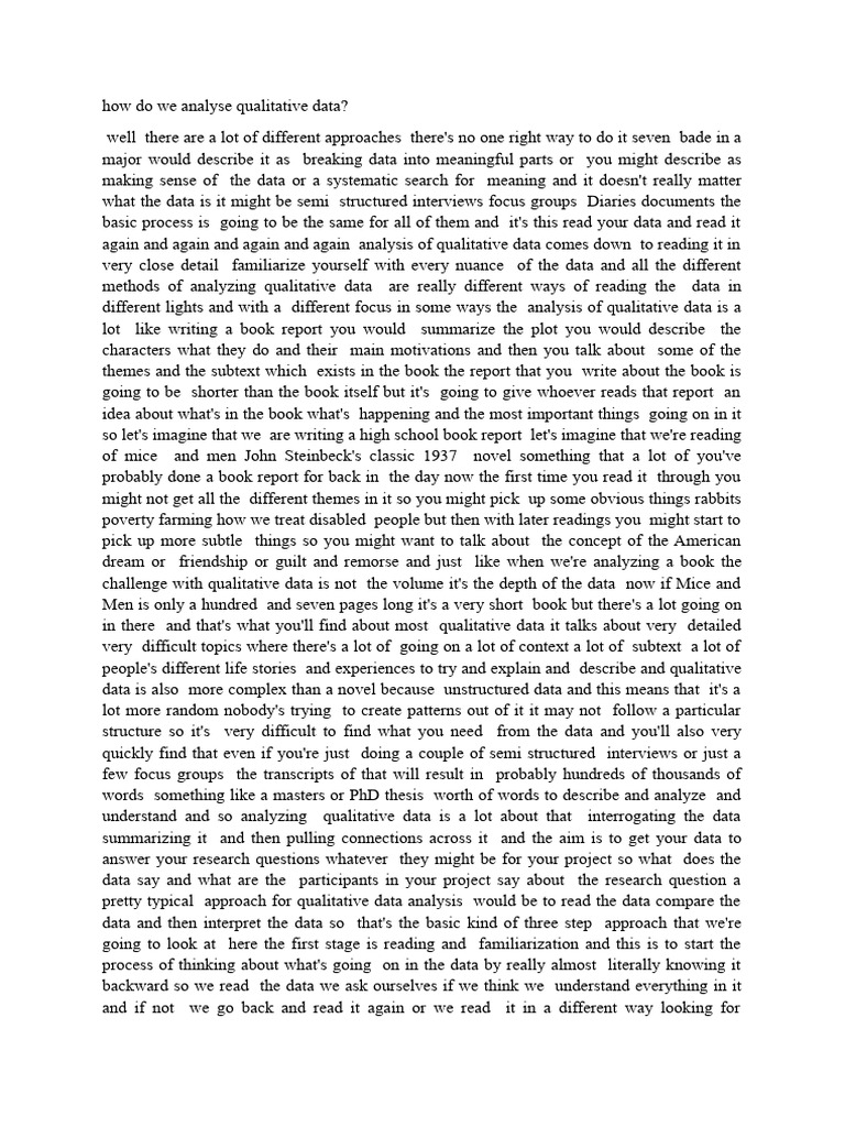 Script | Download Free PDF | Qualitative Research | Data