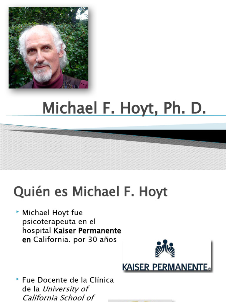 Michael Hoyt, PH-B | PDF | Sicología | Psicoterapia
