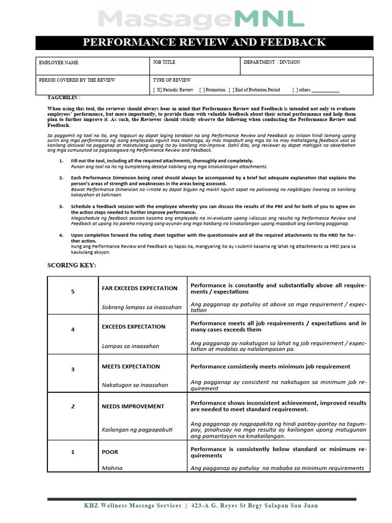 Performance Review - Final | PDF | Performance Appraisal | Social Psychology