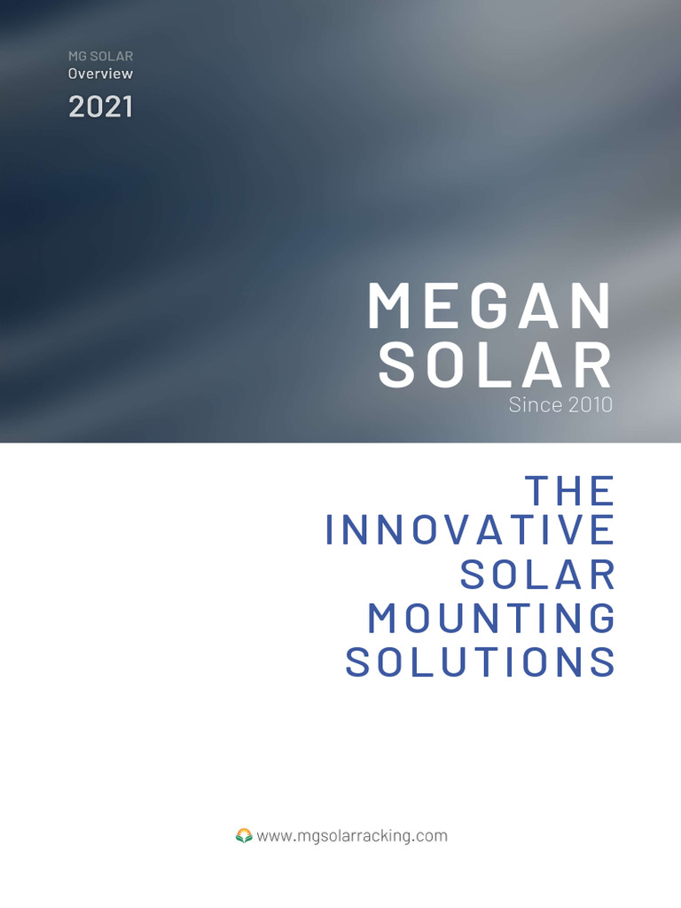 MG SOLAR - Overview - 2021 | PDF | Screw | Roof