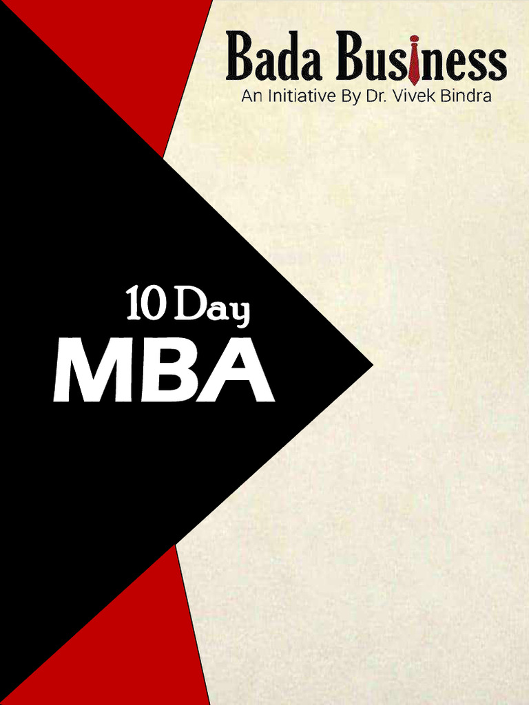 10-Day MBA Program for Aspiring Leaders | PDF | Pricing | Brand