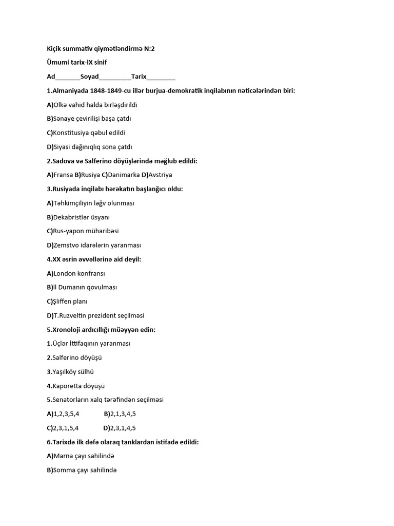 Ümumi-T 9-Cu Sinif KSQ-2 | PDF