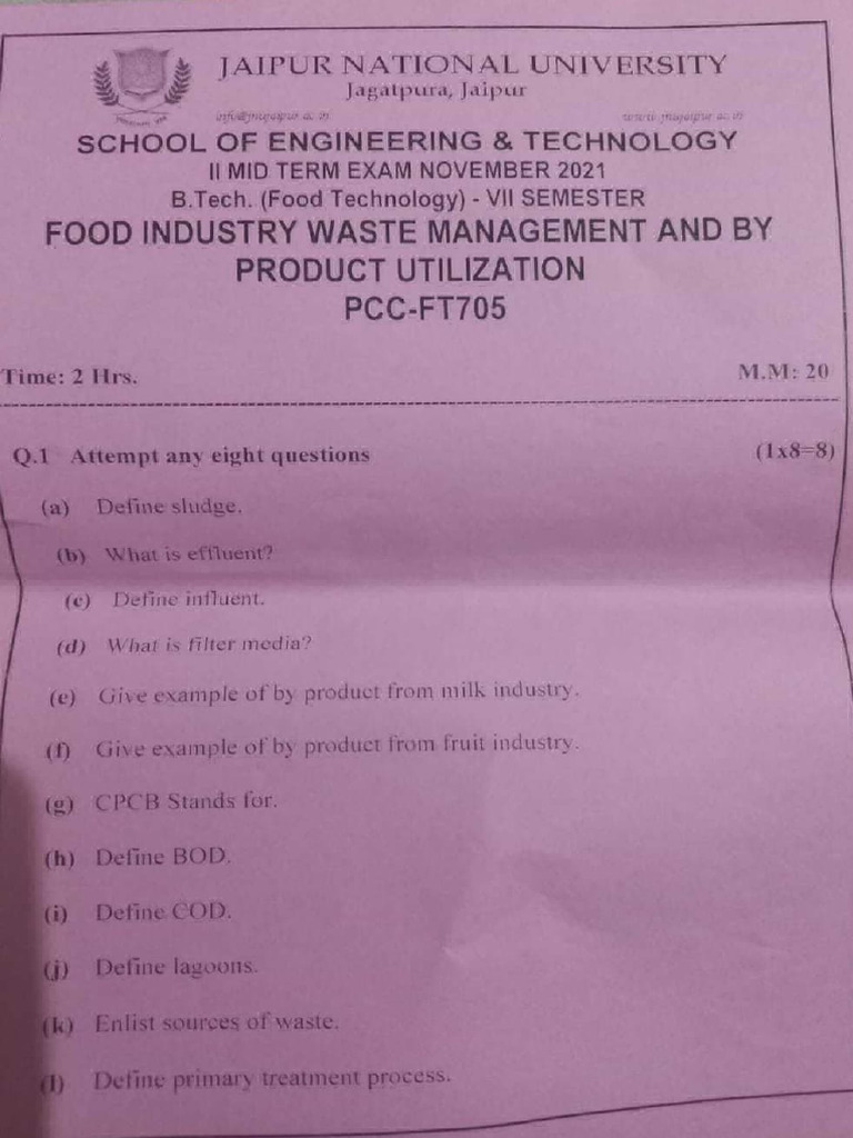 7th Sem Papers | PDF