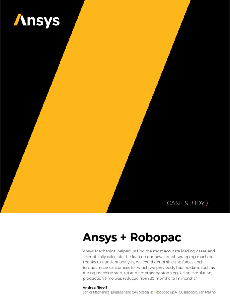 Ansys Optimizes Robopac Machine Design | PDF | Engineering | Simulation