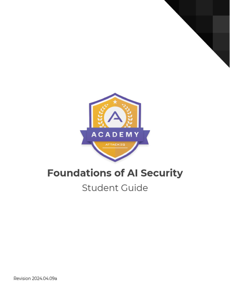 Student Guide Foundations of Ai Security 1 | PDF | Artificial ...