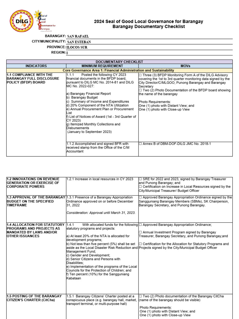 2024 Compiled SGLGB Forms | PDF | Banks | Hazards