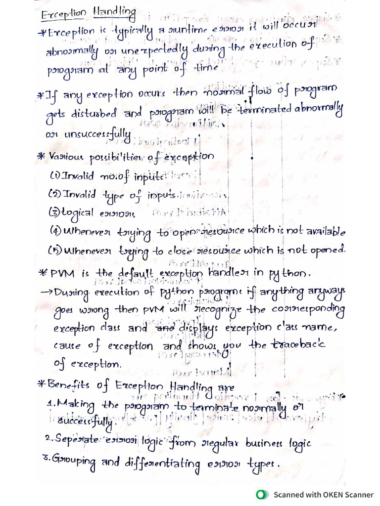 Exception Handling Total | PDF