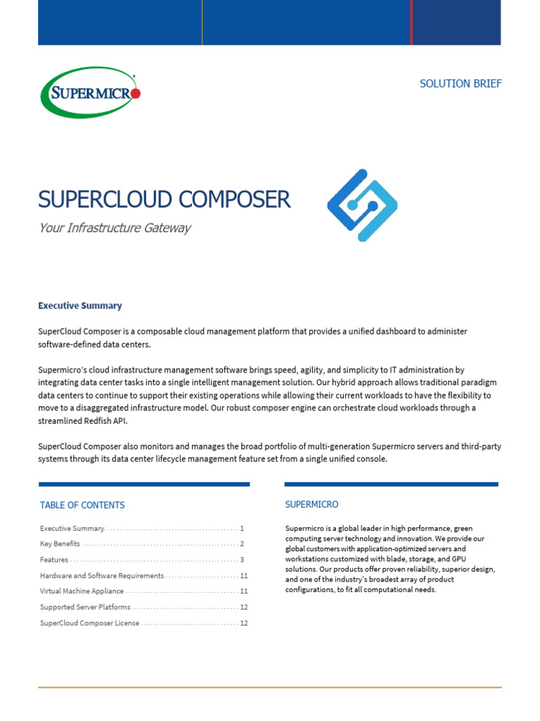 Solution-Brief SuperCloud Composer | PDF | Cloud Computing | Data Center