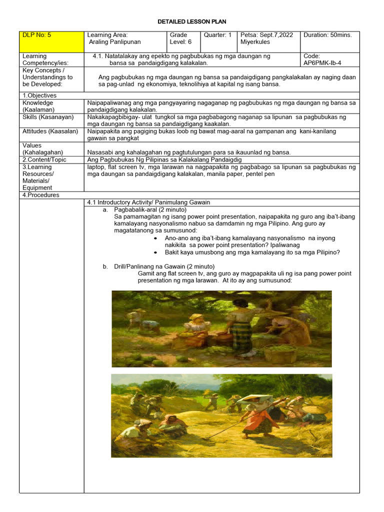 Detailed Lesson Plan | PDF