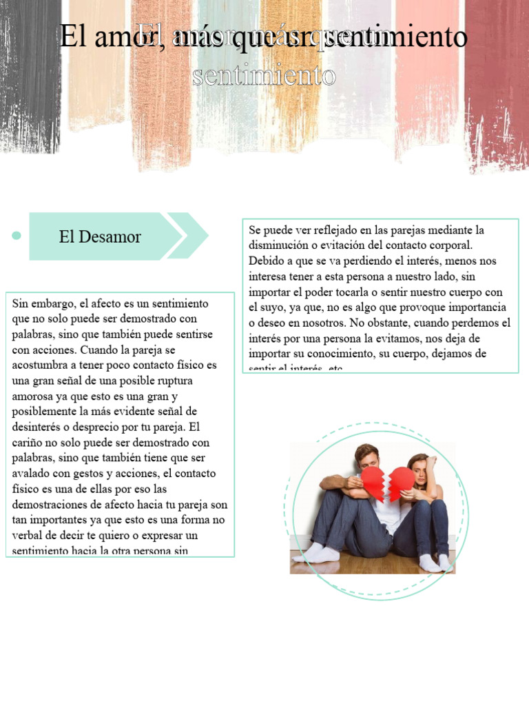 Desamor y Apego en Relaciones de Pareja | PDF | Teoría de apego | Amor