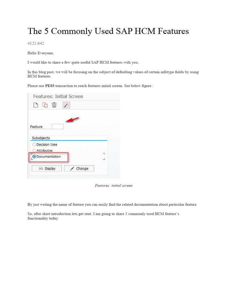 The 5 Commonly Used SAP HCM Features | PDF | Employment | Software ...