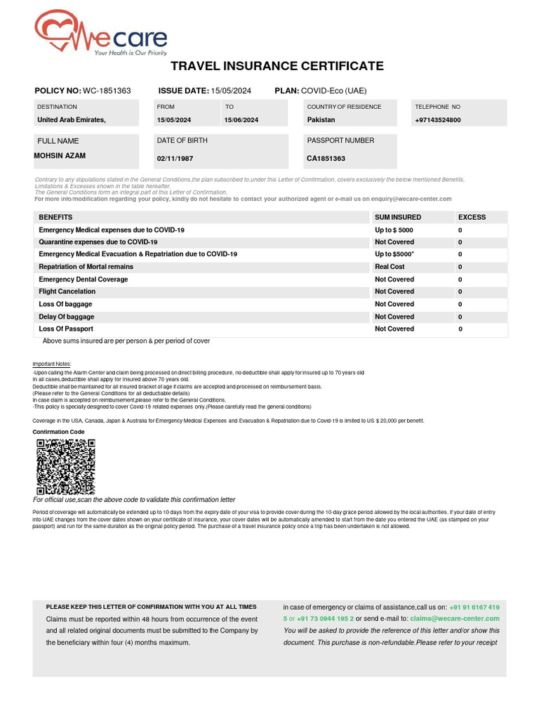 Mohsin Azam Insurance | PDF | Deductible | Insurance