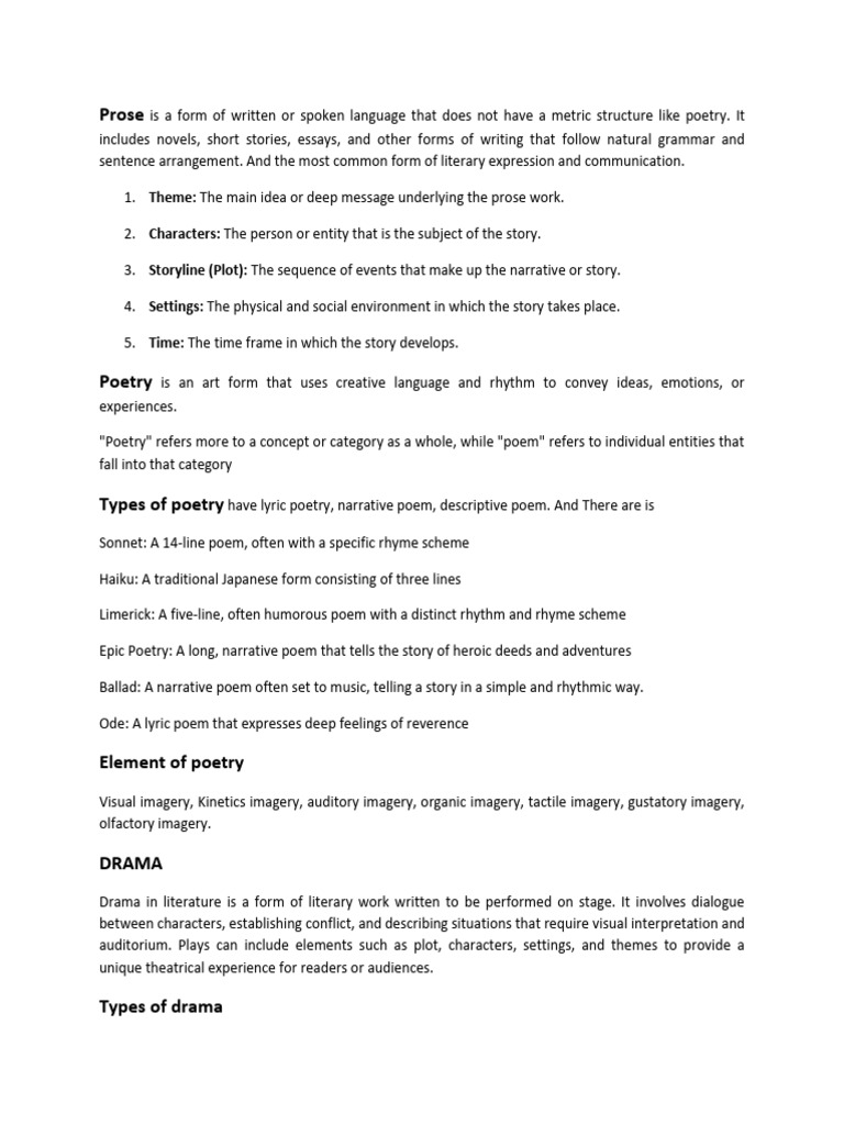 Literature Rangkuman | PDF | Poetry | Narrative