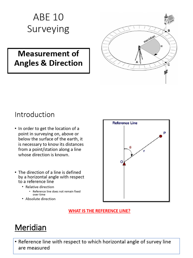 Surveying: Angles and Directions | PDF | Angle | Compass